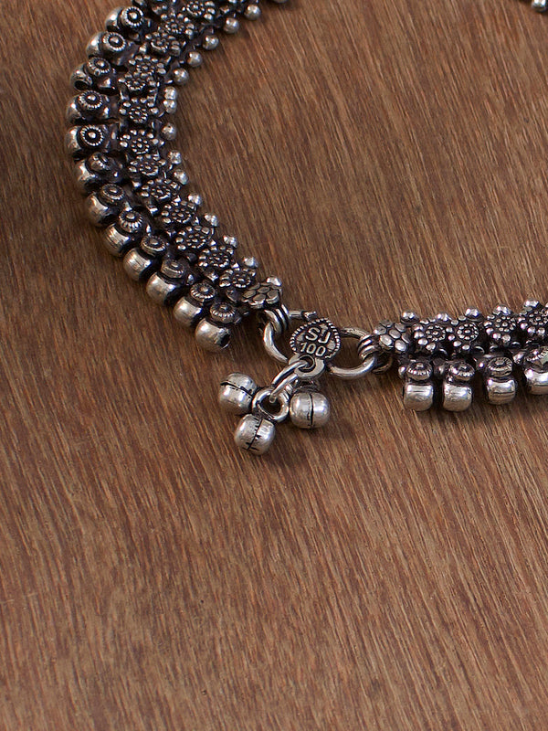 Oxidised German Silver Anklet – Jumkey Handmade Terracotta Jewellery ...